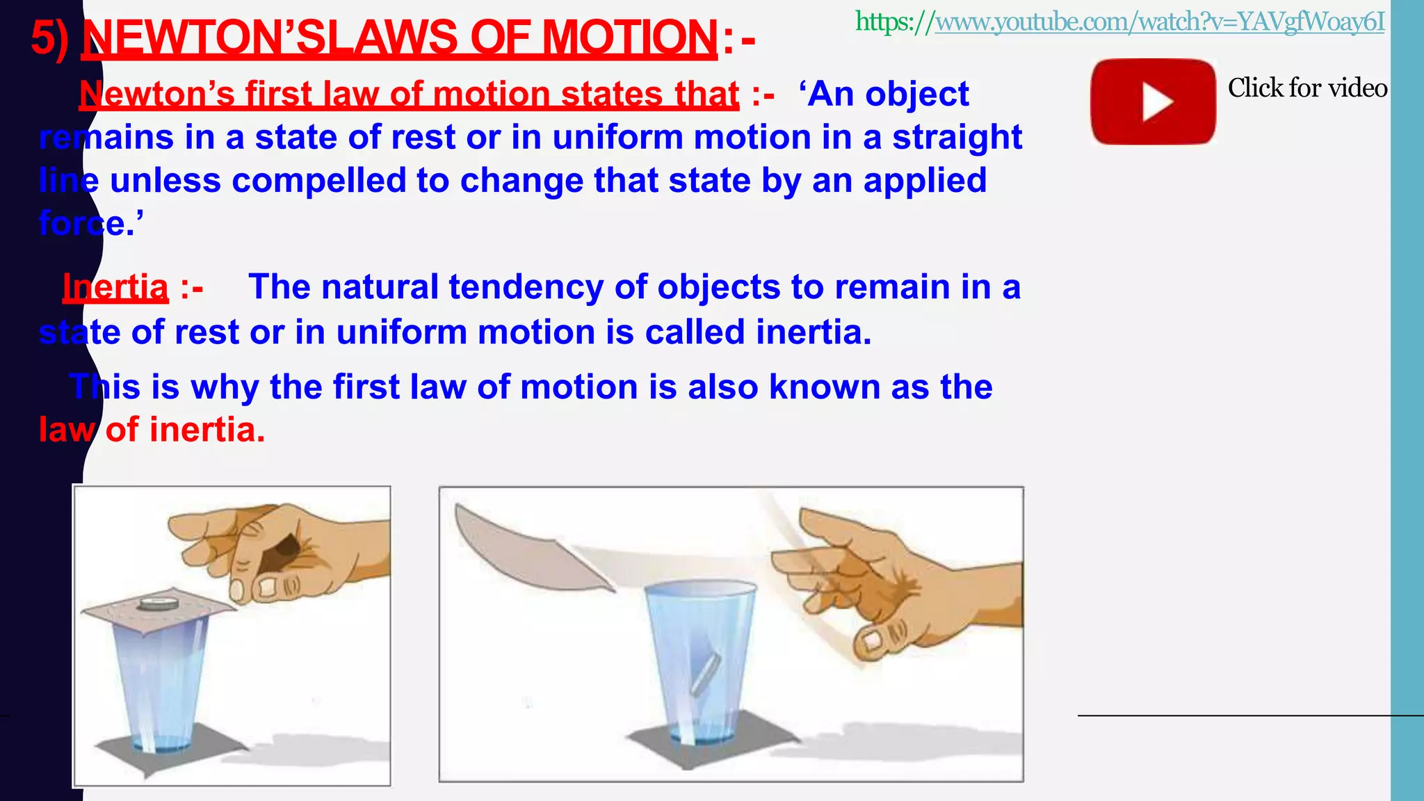 force and laws of motion | PPTX | Physics | Science