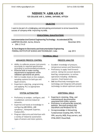 MIDHUN ABRAHAM 02 resume | PDF