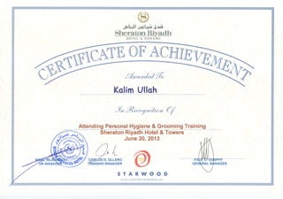 kalim Certficate of achievment | PDF