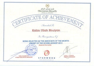 kalim Certficate of achievment | PDF