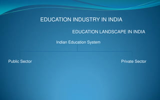 Education Industry In India | PPT