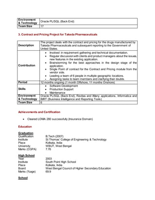 Deb CV | DOCX | Databases | Computer Software and Applications