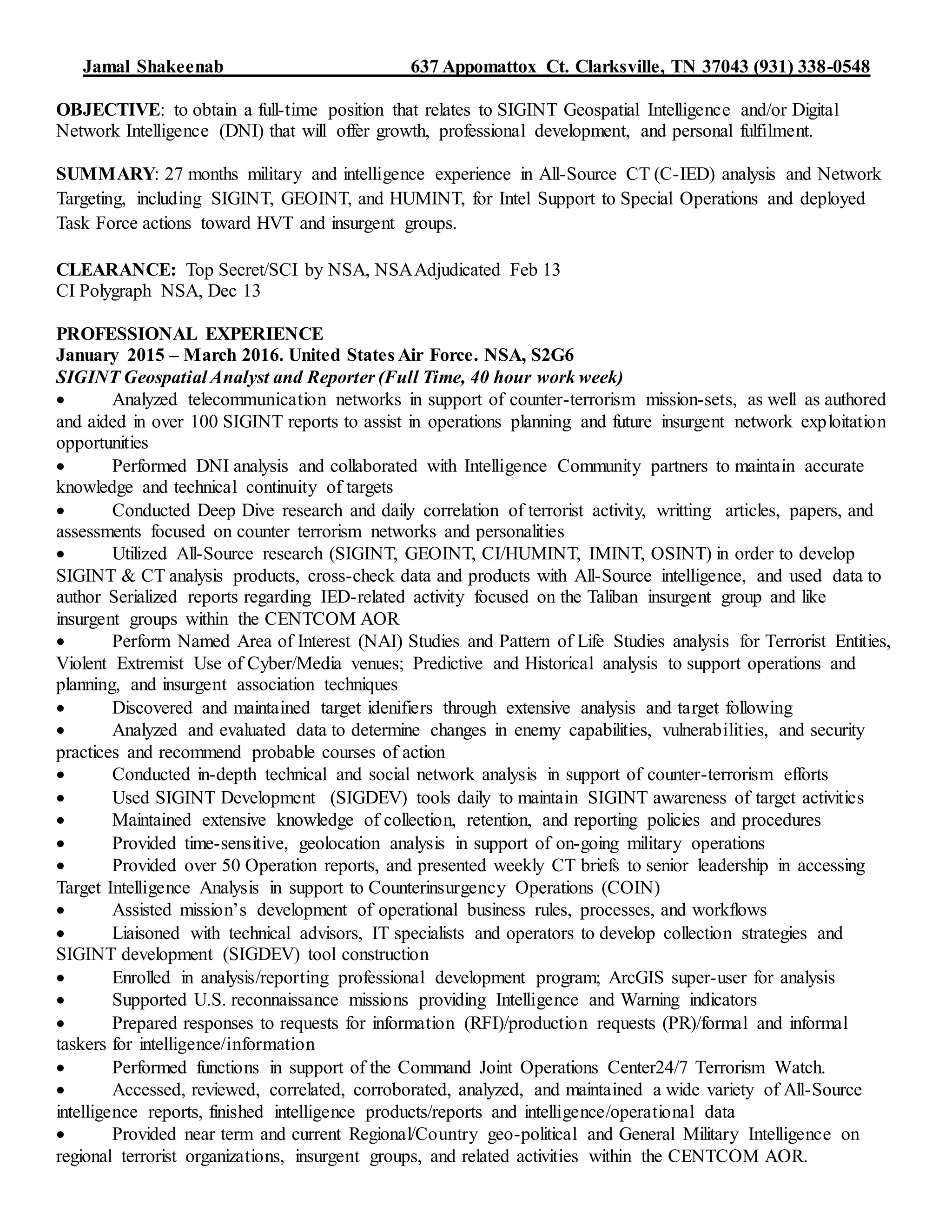 Jamal Shakeenab Resume | DOCX