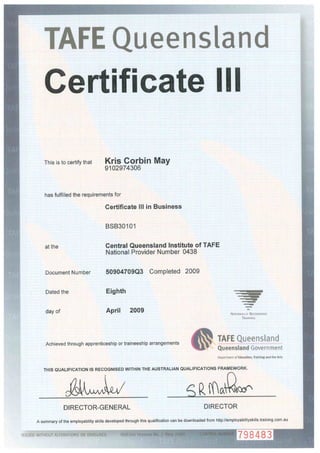 Certificate III in Business | PDF
