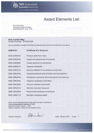 Certificate III in Business | PDF