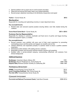 Rumboldt, Chris Resume | PDF