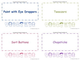 Fine Motor Kit Handout (By Mandy Chan) | PDF