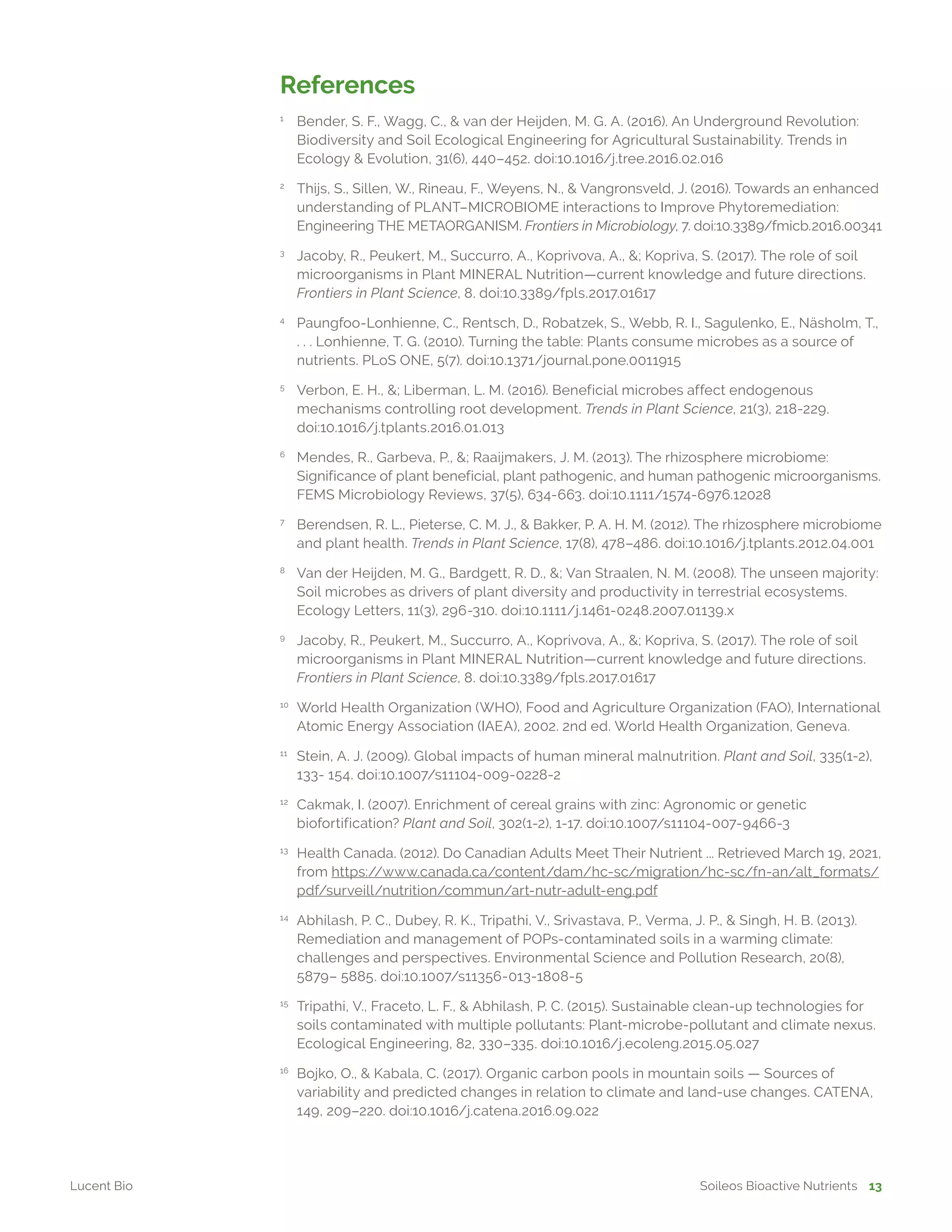 Soileos Bio-Active Crop Nutrition | PDF