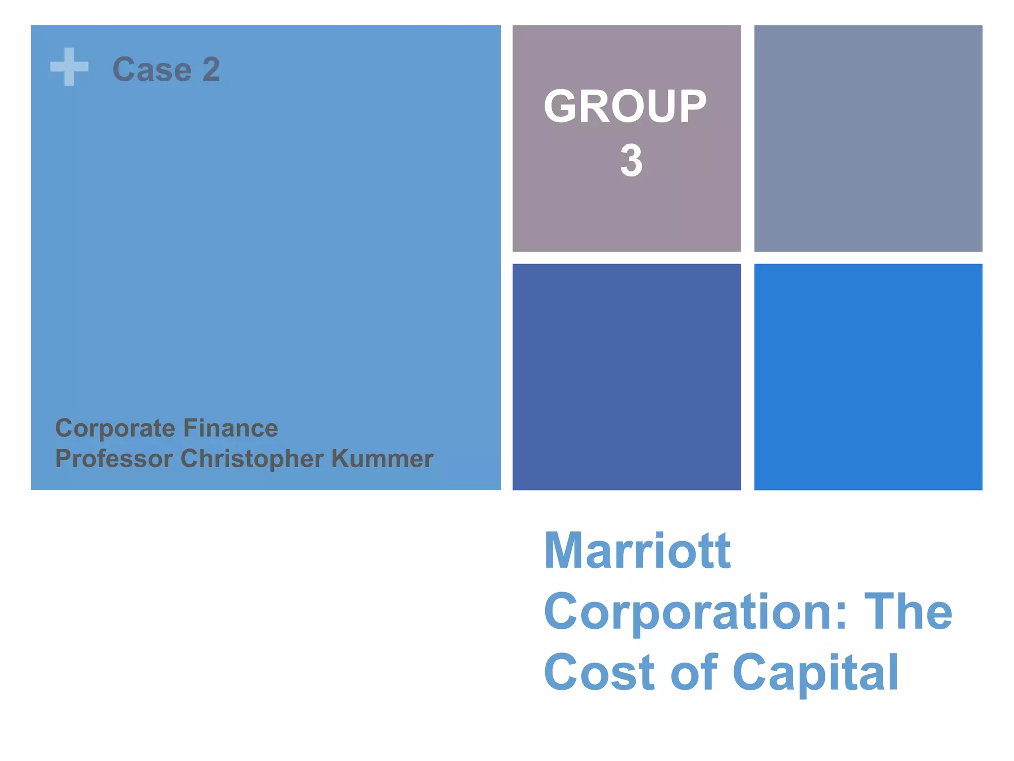 Marriot Corp Case | PPTX