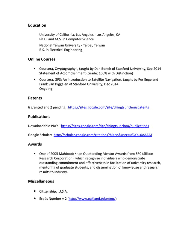 ctchou-resume | PDF | Computer Software and Applications | Computing