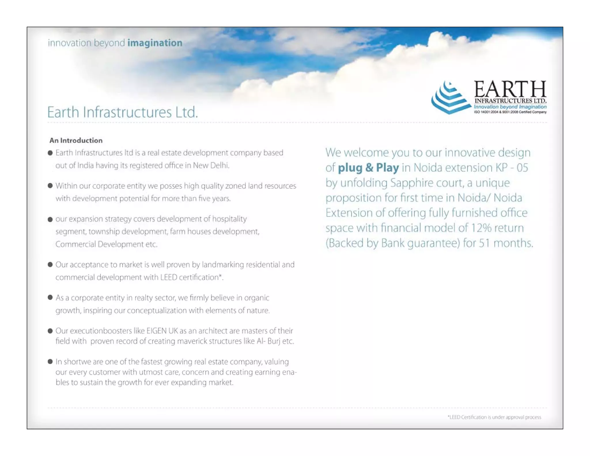 Earth Sapphire Court presentation, Earth Infrastructures Limited | PPT