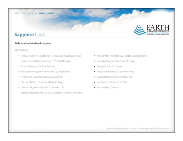 Earth Sapphire Court presentation, Earth Infrastructures Limited | PDF