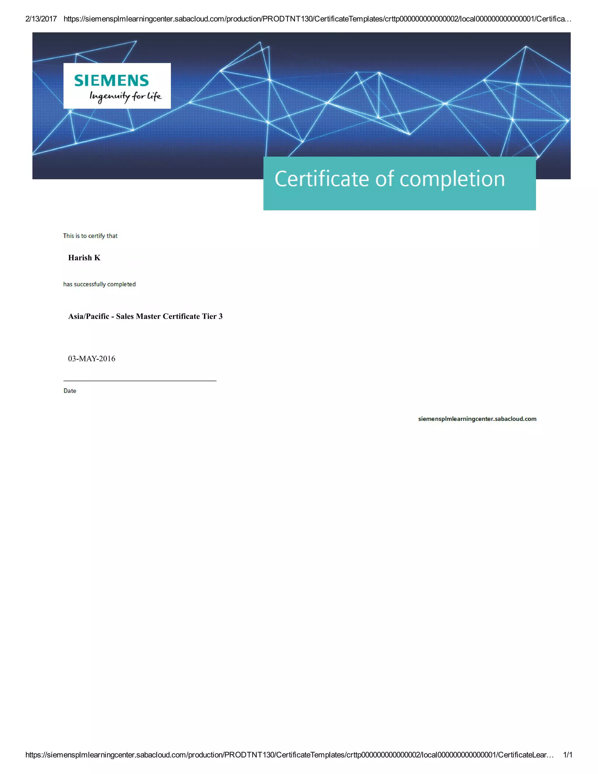 Harish_K-Sales_Master_Certification | PDF