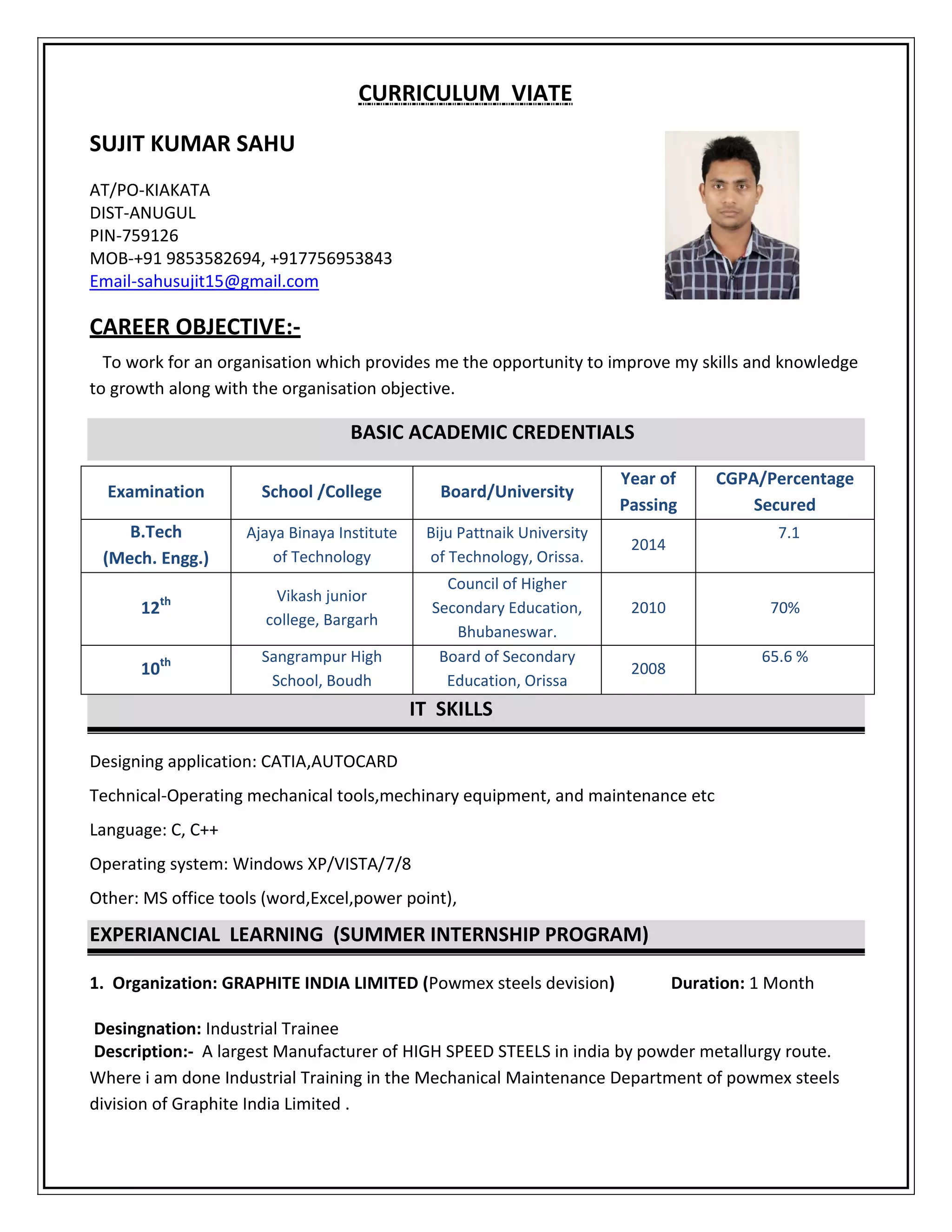 sujit -CV ok | PDF