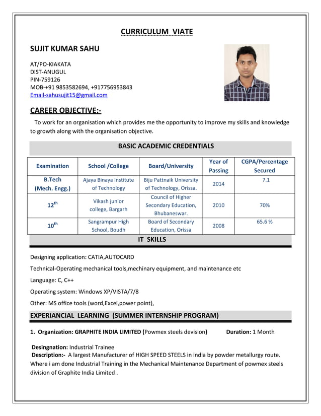 sujit -CV ok | PDF