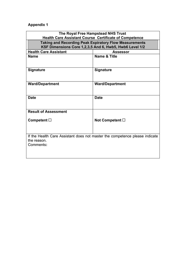 869 peak expiratory flow rate measurements final (2) | DOC