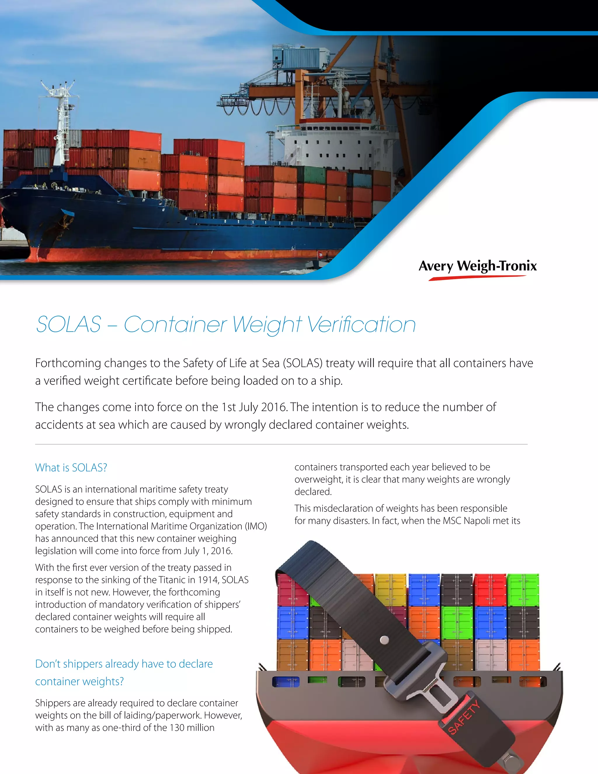 SOLAS Weighing Guide | PDF | Cruises | Travel Type