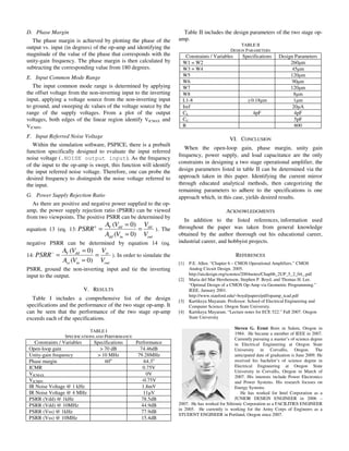 Design of a Two-Stage Single Ended CMOS Op-Amp | PDF