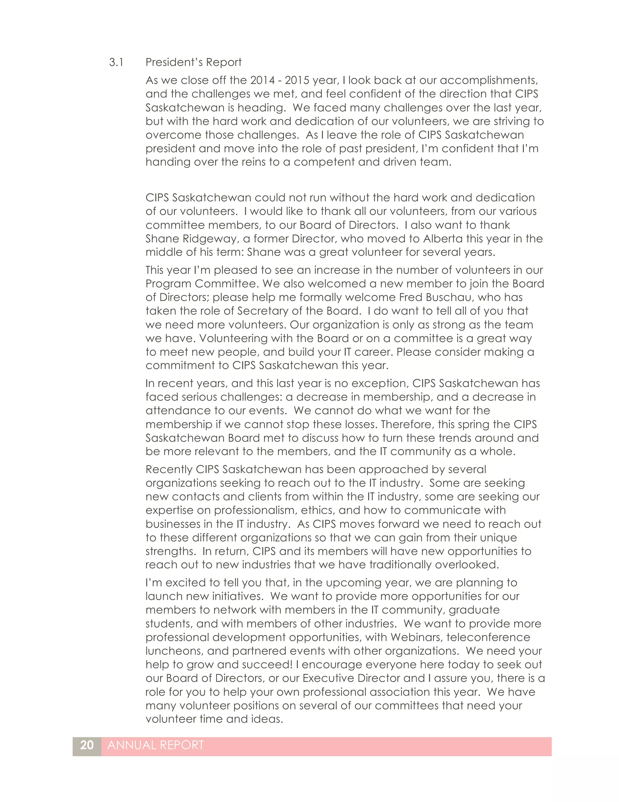 CIPS Annual Report 2015 | PDF | Business | Business and Finance