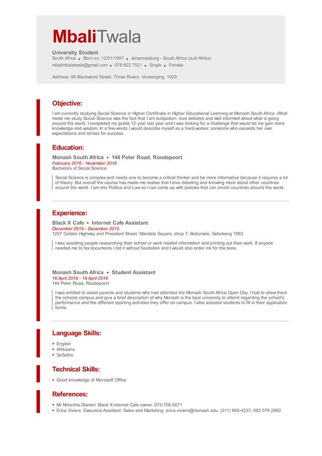 CurriculumVitae (1) | PDF | Africa Travel | Travel Locations