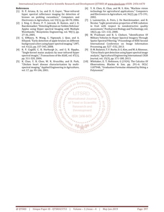Anomaly Detection in Fruits using Hyper Spectral Images | PDF