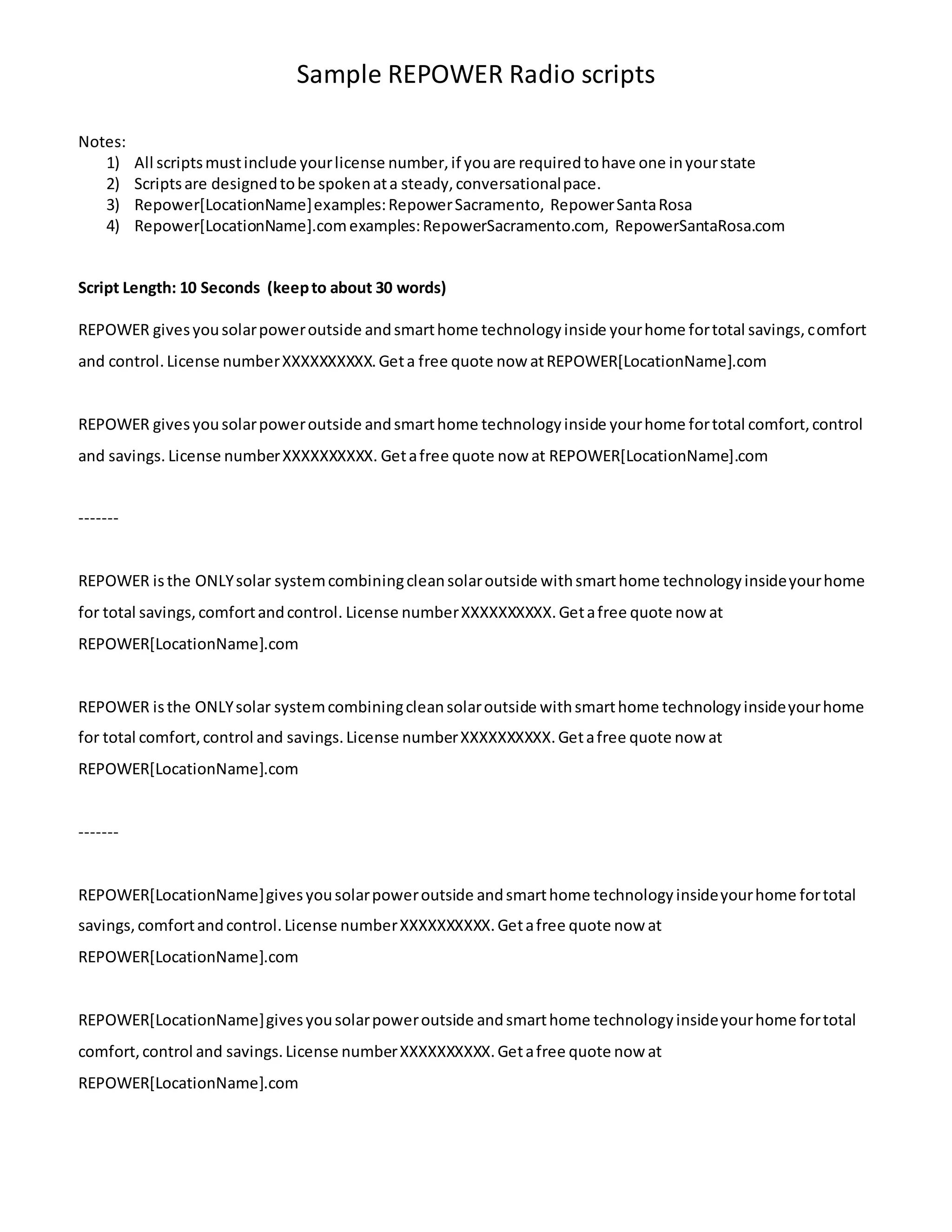 Repower Radio Scripts Pdf 