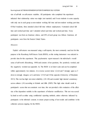 RSES self-esteem -paper | DOCX