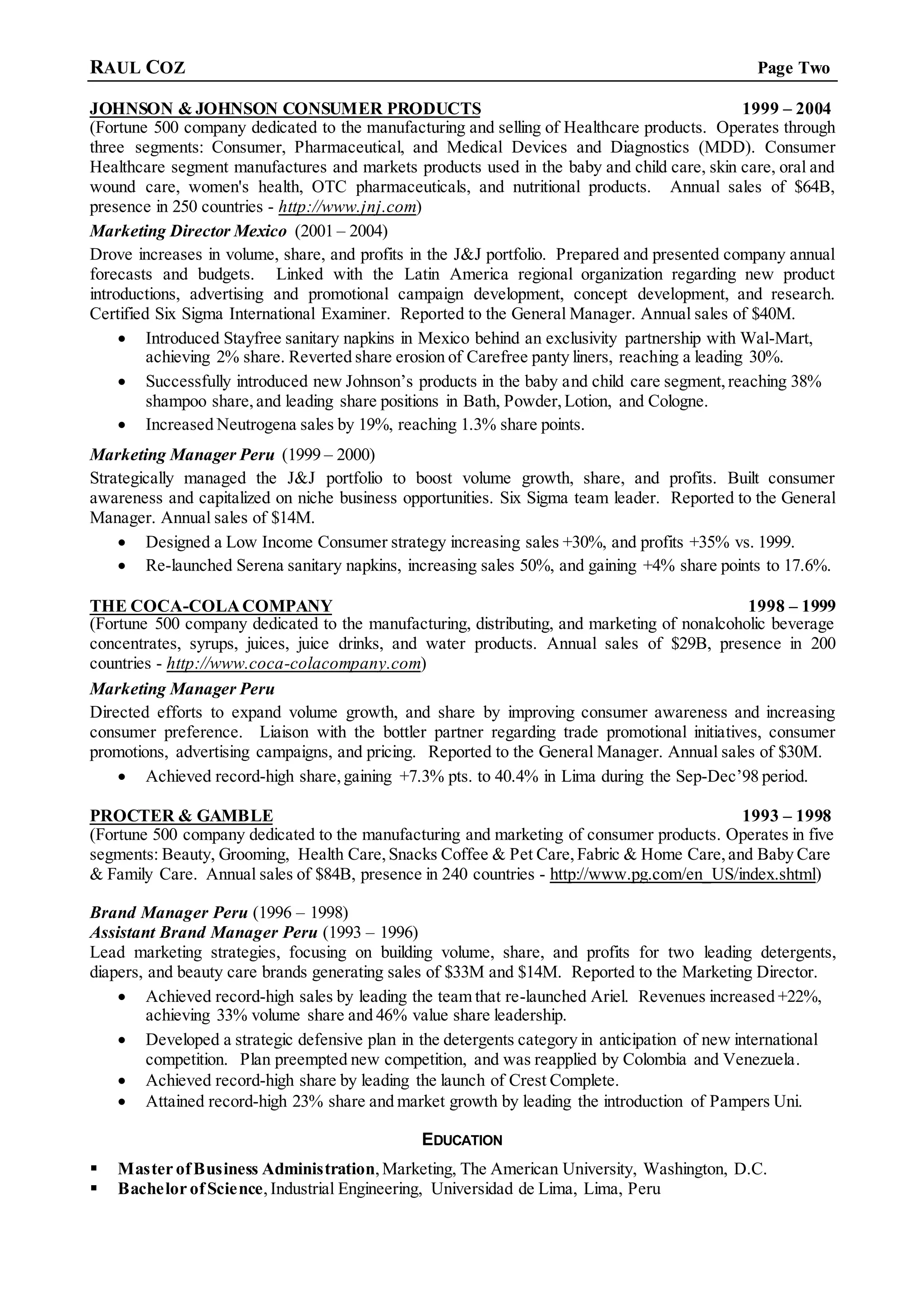 RESUME RAUL COZ 2015 | DOCX