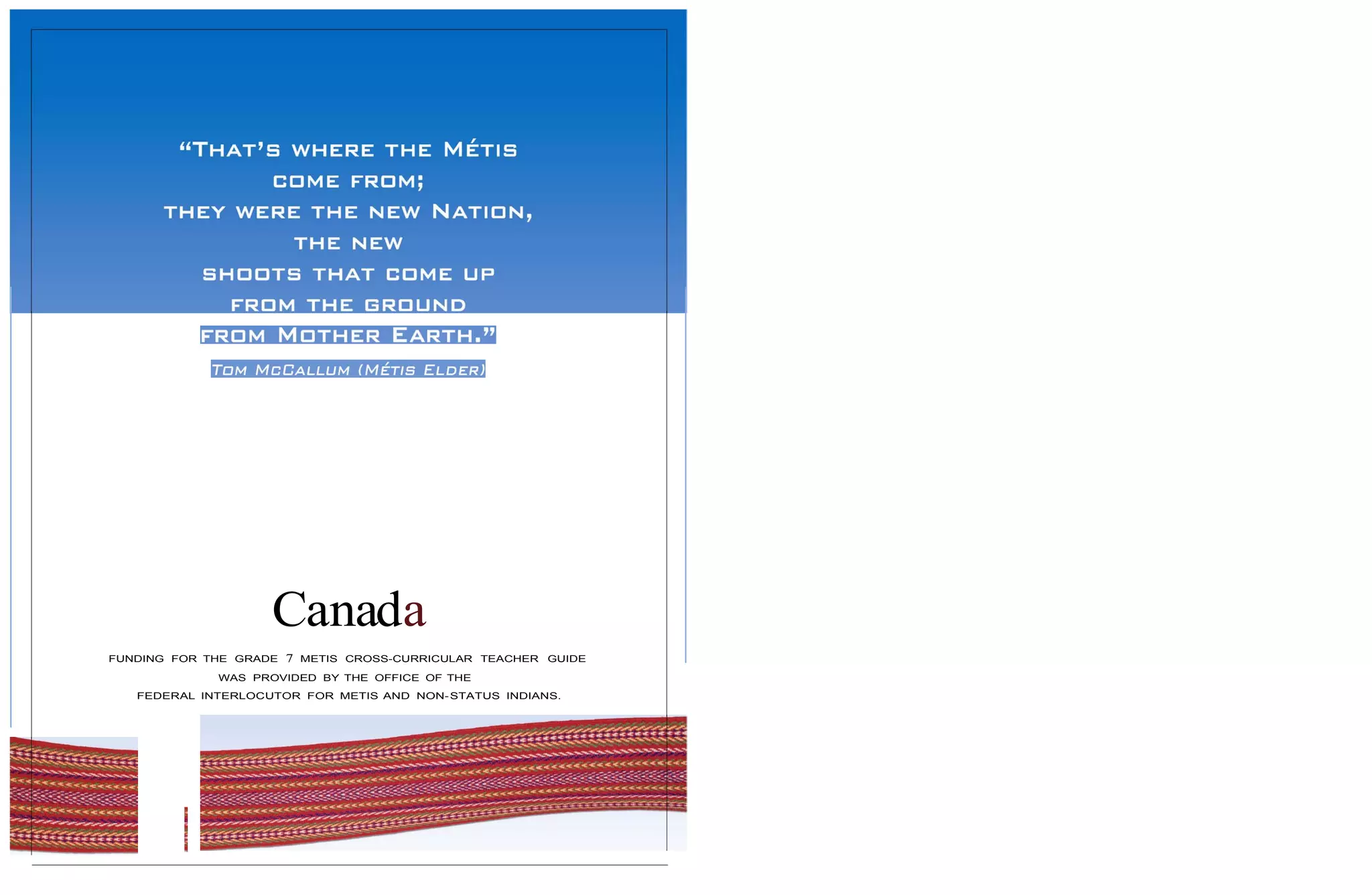 MNBC_Grade_7_Metis_Cross-Curricular_Teacher_Guide | PDF | Secondary Education | Education