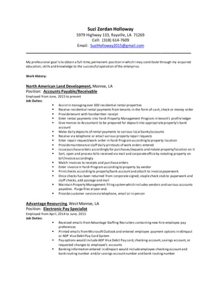 Suzi Zordan Holloway2 | DOCX | Credit Cards | Personal Debt