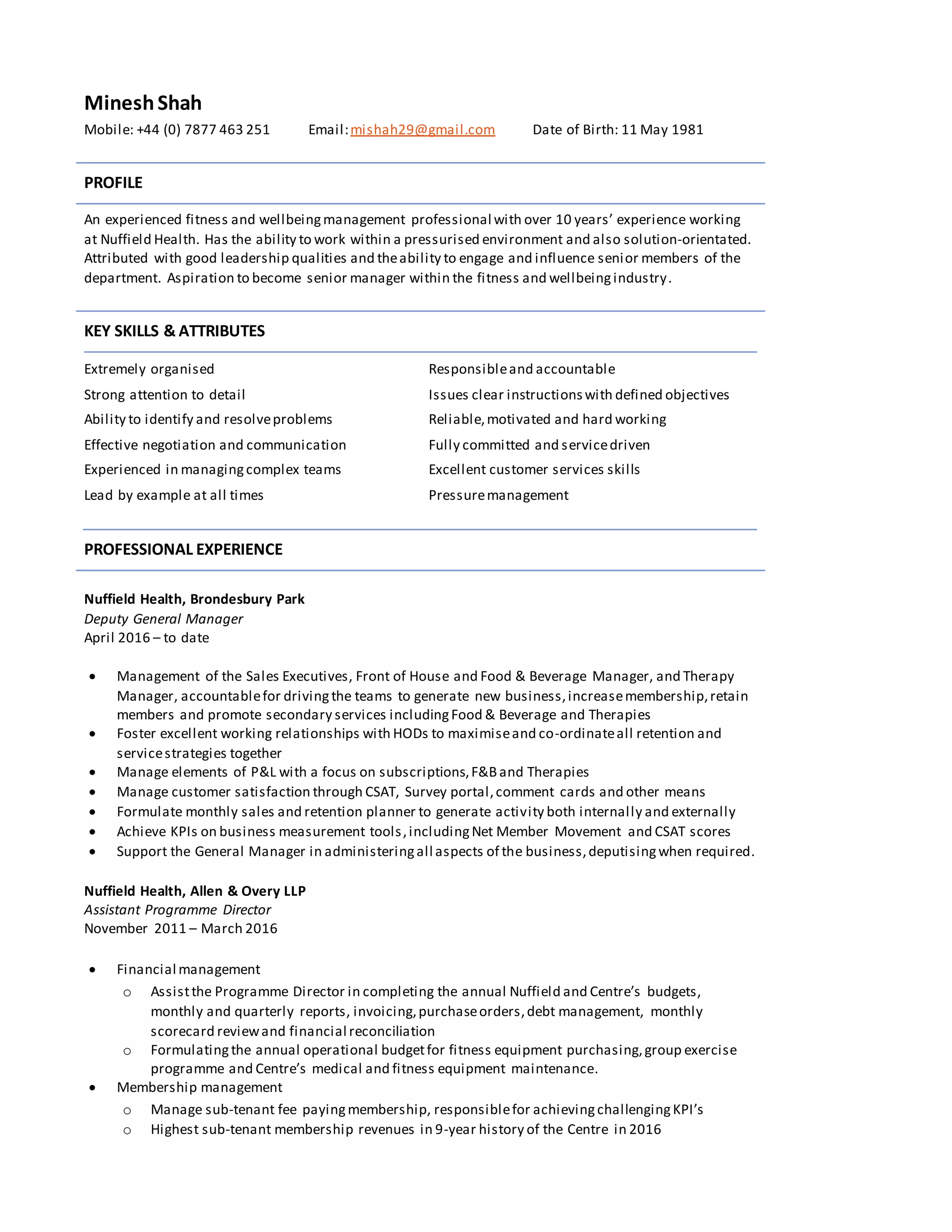 Minesh Shah CV 140716 | DOCX