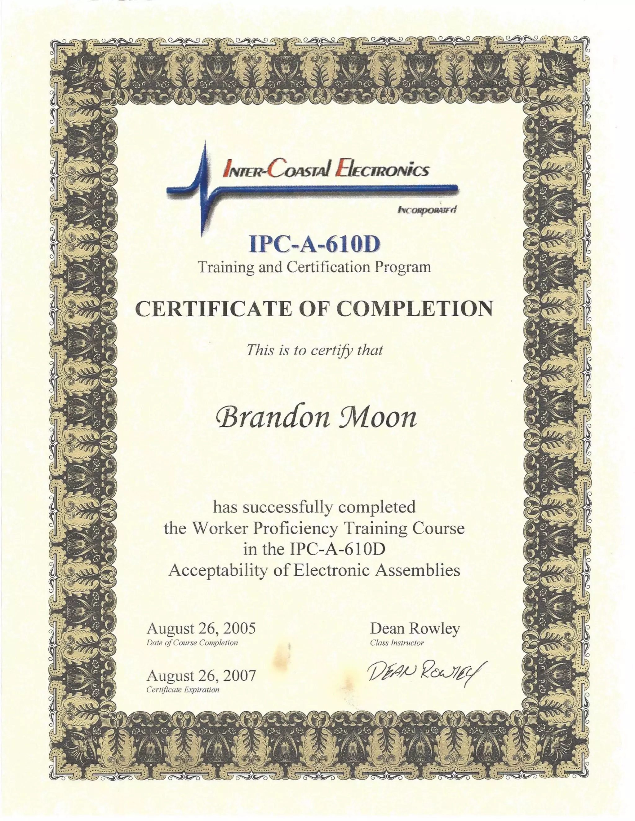 Scan ICE IPC-A-610D training Cert | PDF