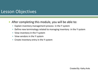Instructional Inventory - Course Sample | PPTX