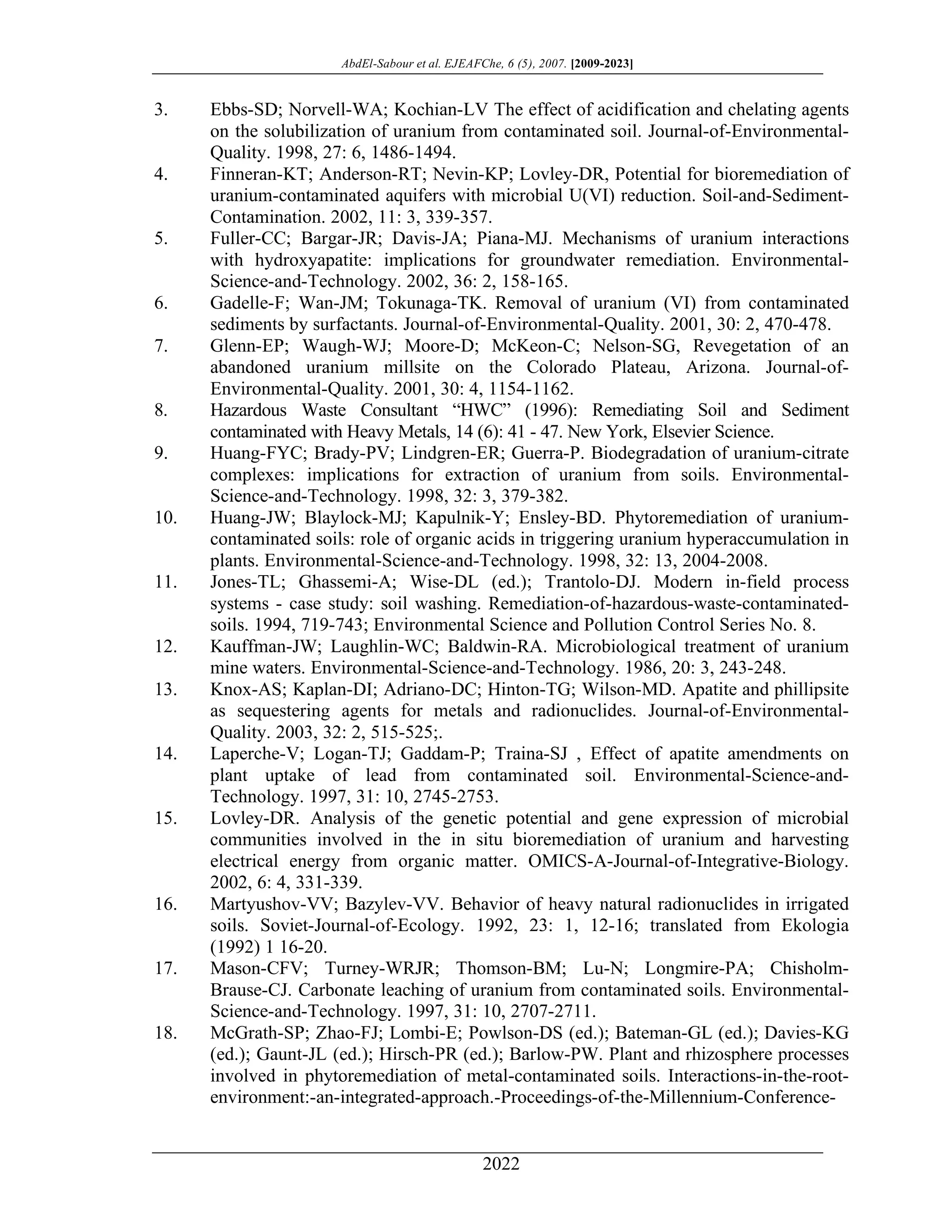 remediation and bioremediation of U | PDF
