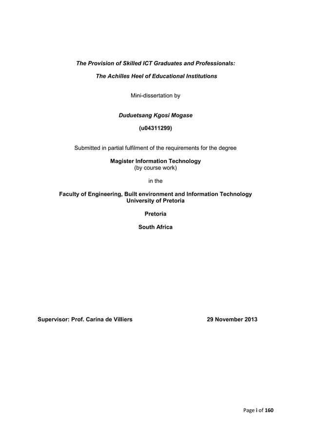 MIT 840 ICT Skills Shortage_Supply and Demand Mini Dissertation v1.0 ...