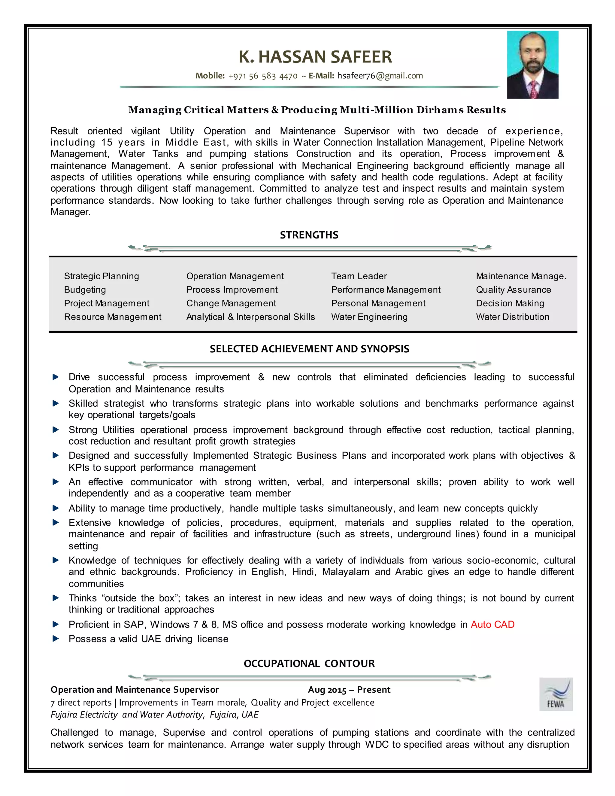 Resume - Zonal Manager | DOCX