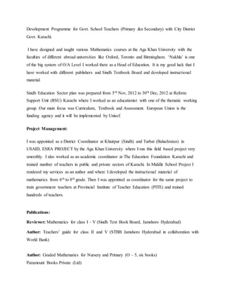 Prof. Muhammad Zahid's CV 2 | DOCX