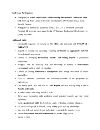 Prof. Muhammad Zahid's CV 2 | PDF
