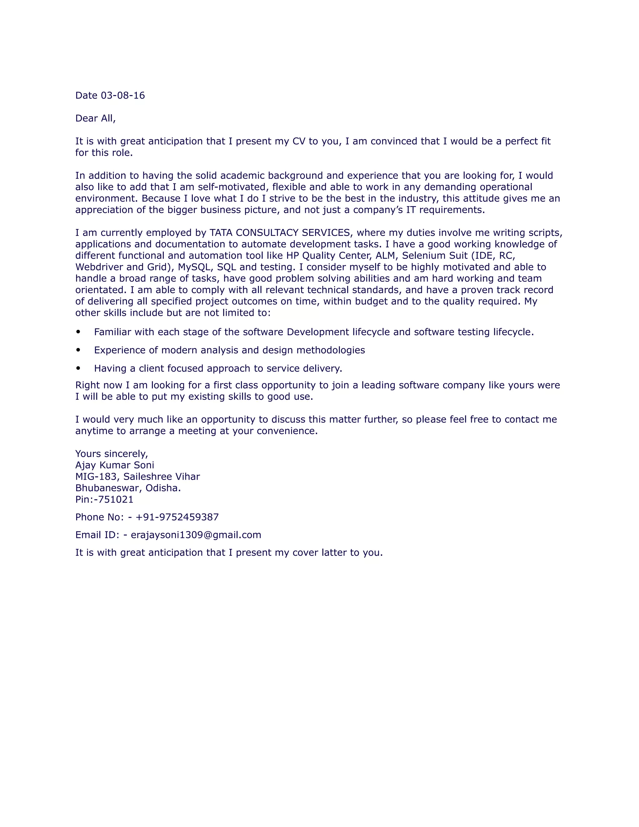 Ajay Soni_CoverLetter | DOC