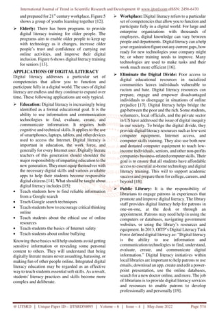 Digital Literacy An Overview | PDF