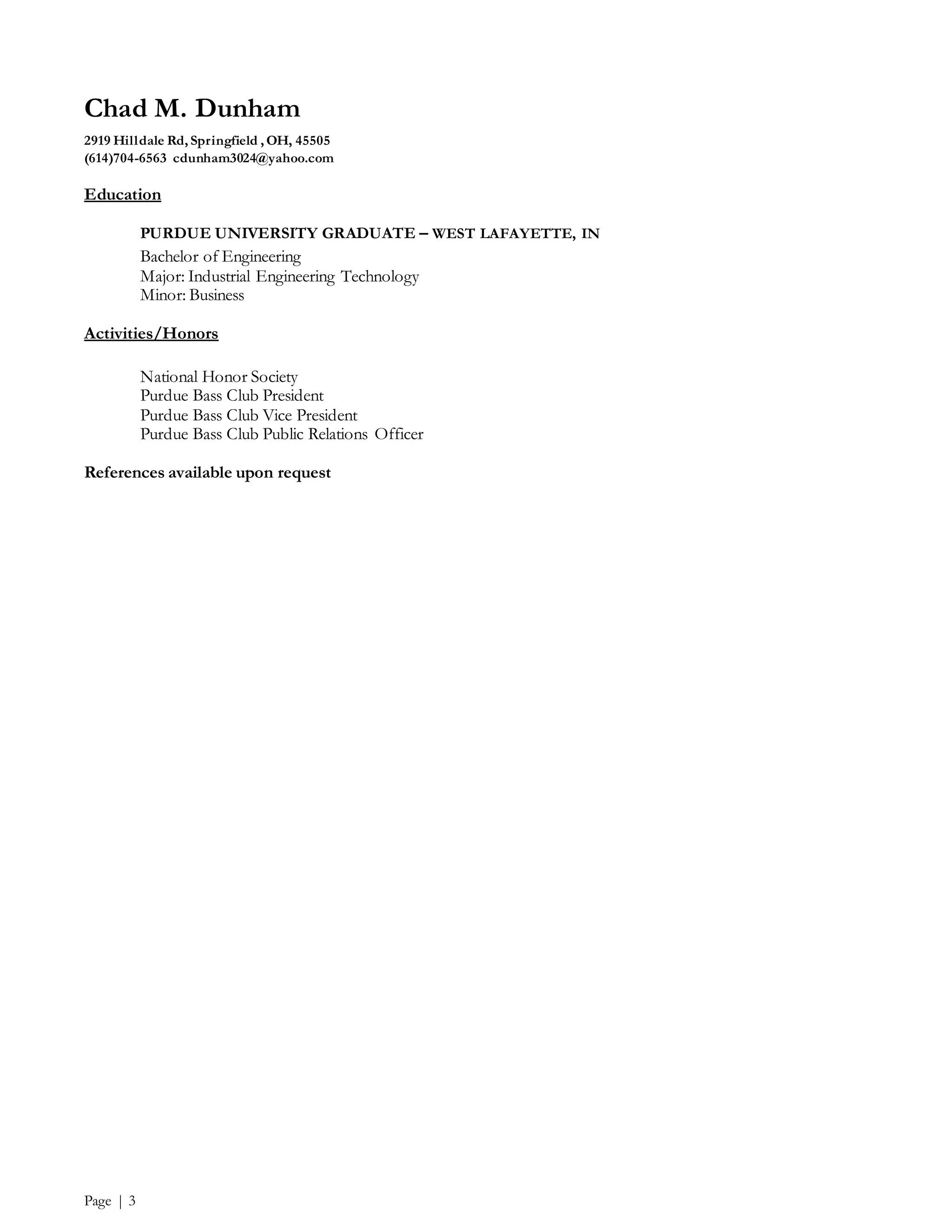 Dunham Resume 1 (2) | DOCX