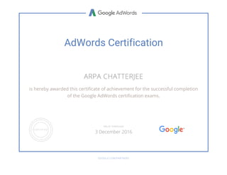 Google Partners - Certification Adwords | PPT