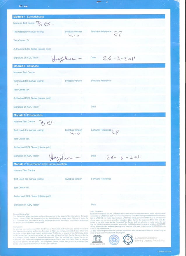 Internation Computer Driving Licence | PDF