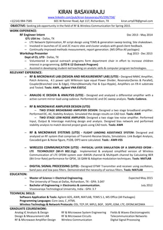 Kiran Kumar Basavaraju_resume_TI_FT | PDF
