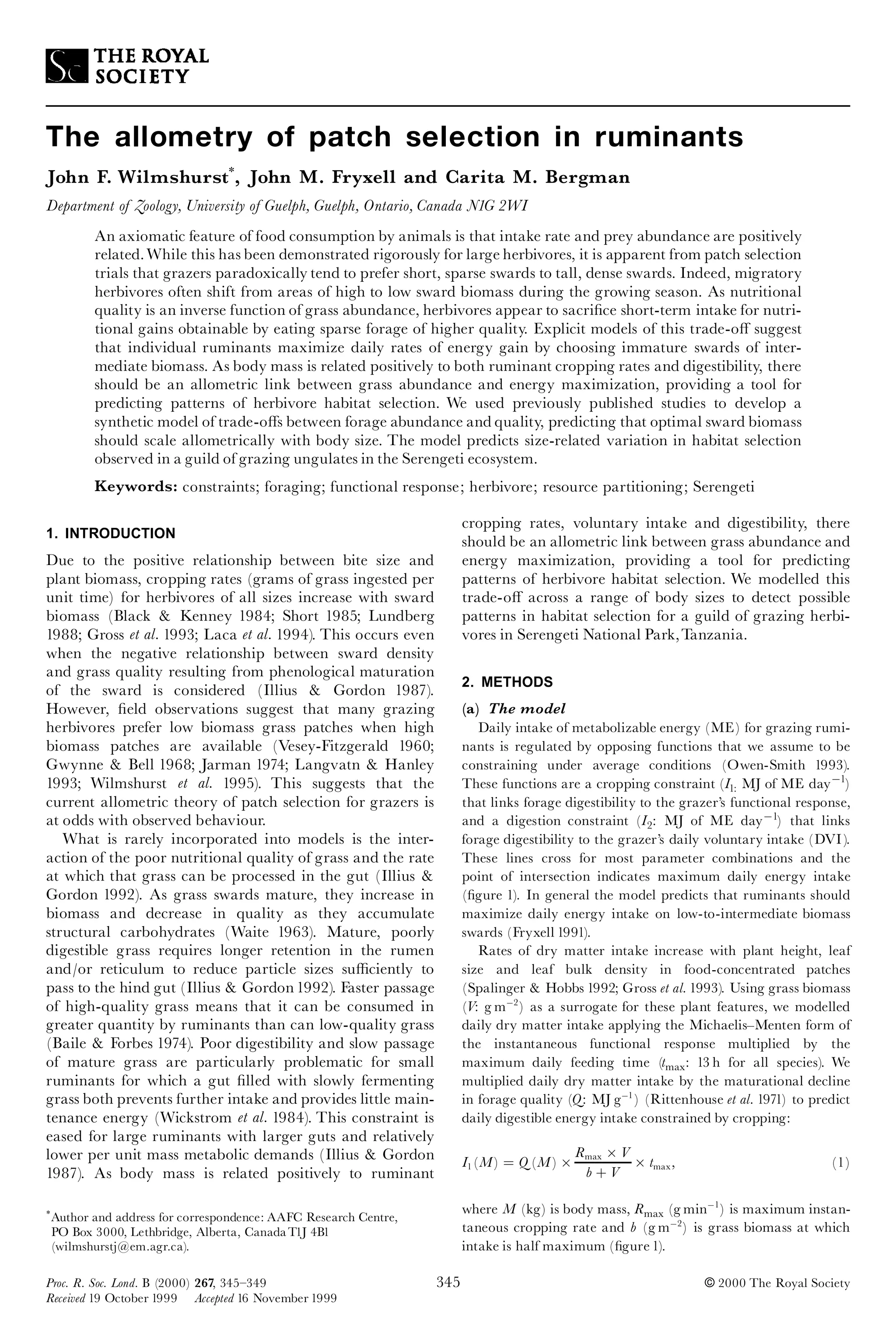 Wilmshurst et al 2000 | PDF