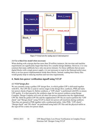 UPF-Based Static Low-Power Verification in Complex Power Structure SoC ...