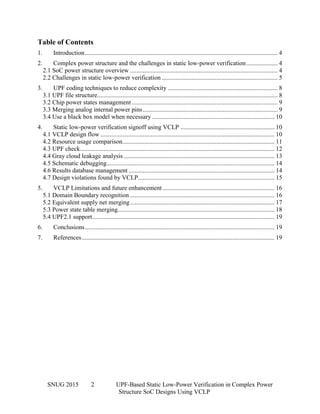 UPF-Based Static Low-Power Verification in Complex Power Structure SoC Design Using VCLP | PDF