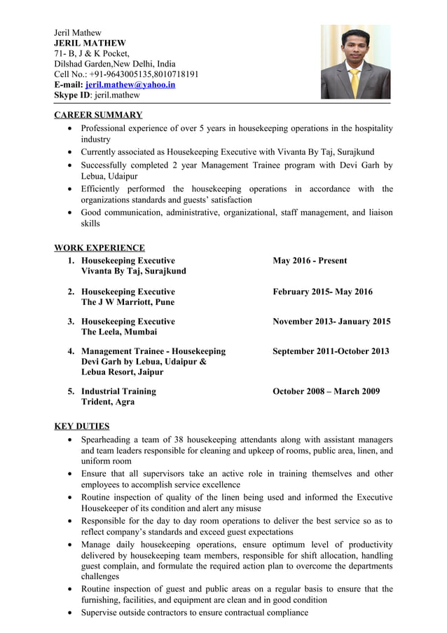 Jeril mathew.doc | Hospitality Industry | Industries