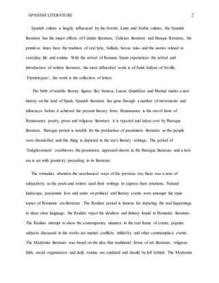 Spanish literature | DOCX