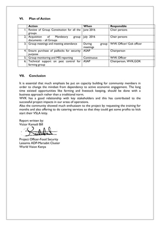 LAISAMIS VSLA REPORT | PDF